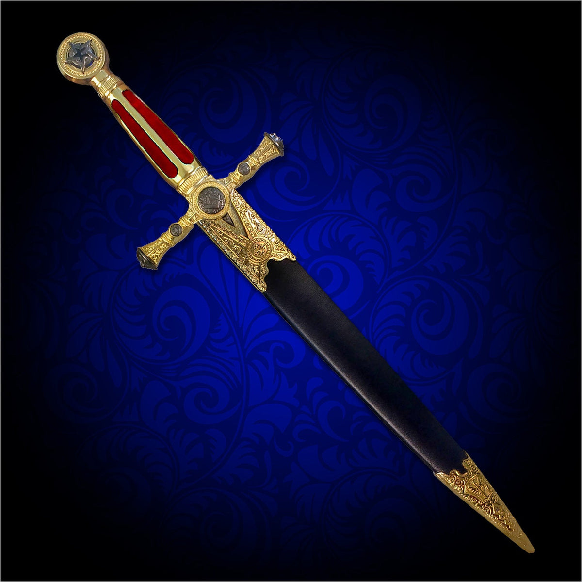 Custom Engraved Sword - Decorative Knight's Short Sword - Masonic Styl ...